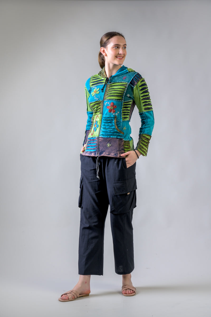 Rhea Bold Vented Flower Jacket | Henna Shoppe
